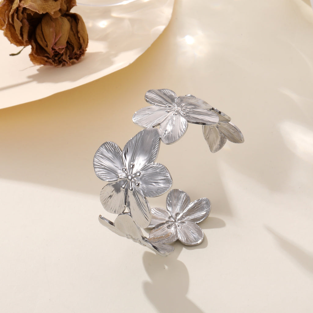 BRACELET JONC FLEURS – Zéro Neutre